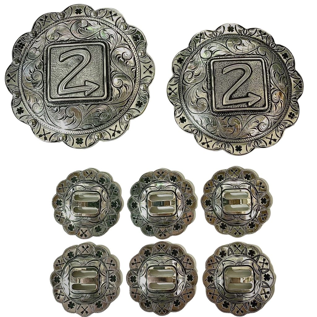 Garcia Slotted Silver Conchos – J.M. Capriola