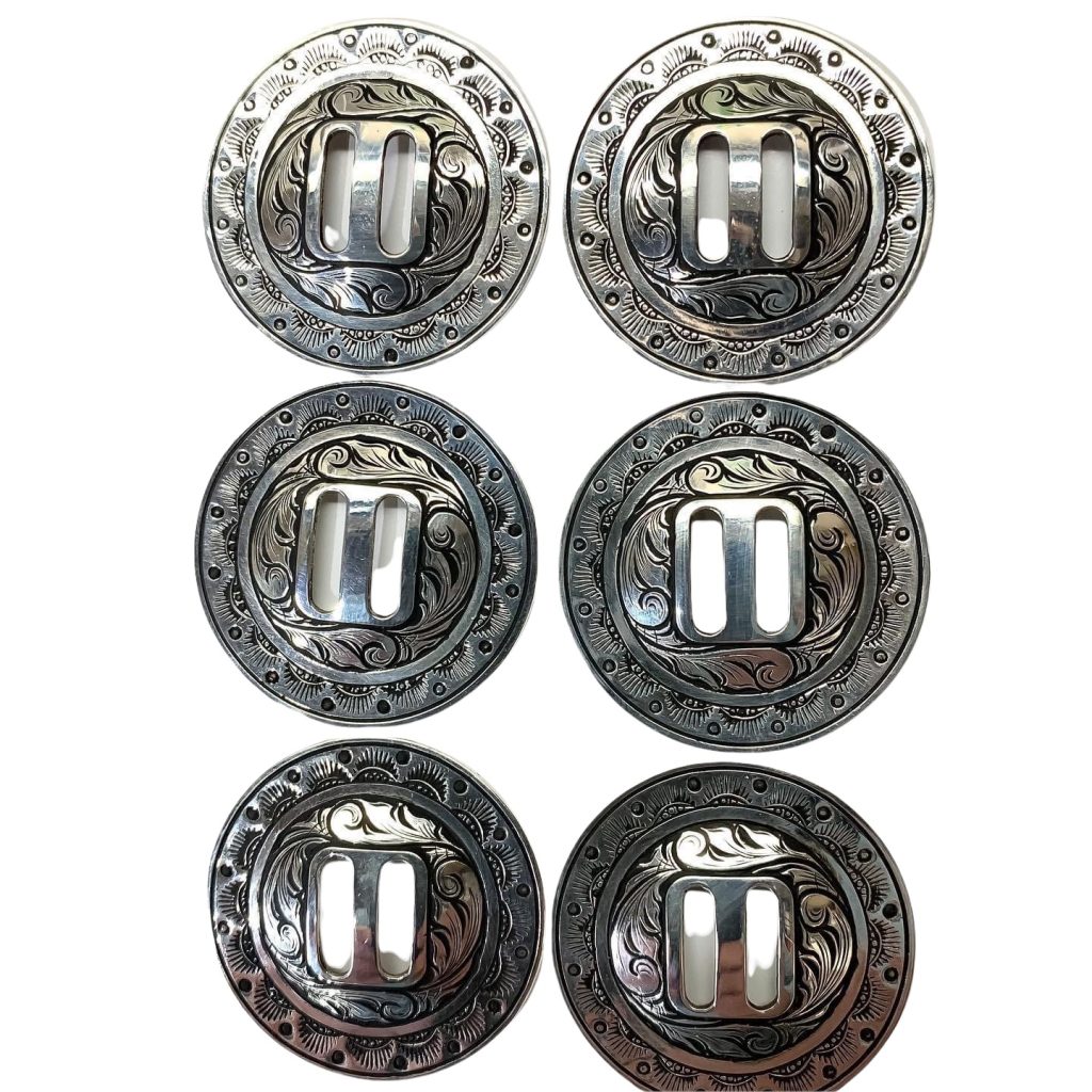 Garcia Slotted Silver Conchos – J.M. Capriola